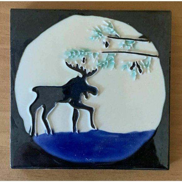 Jaco | Art | Moose Decorative Ceramic Wall Art Tile 4x4 | Poshmark